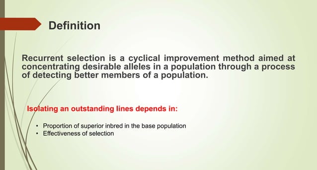 recurrent selection and its application in self pollinated crop.pptx ...