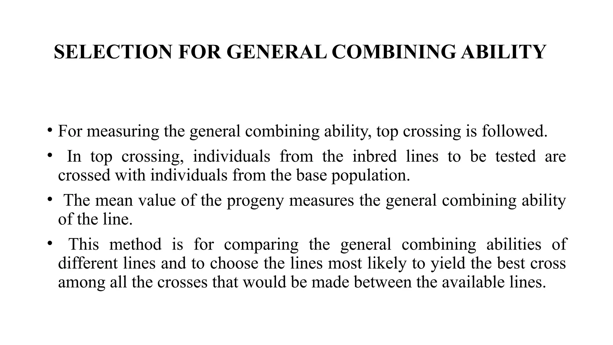 Recurrent Selection And Reciprocal Recurrent Selection Pptx