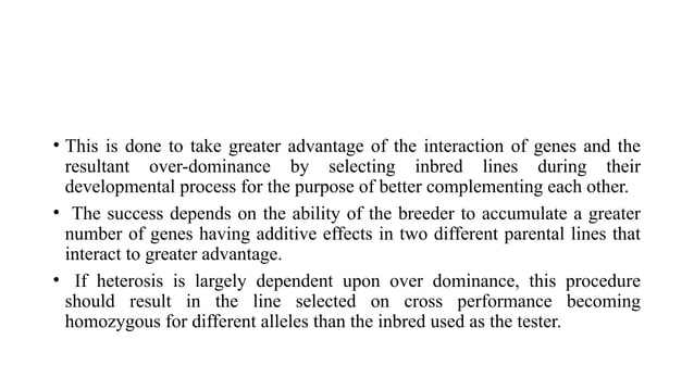 Recurrent Selection And Reciprocal Recurrent Selection Pptx