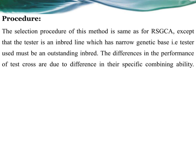 Recurrent Selection Sca1 Pptx Genetics Science