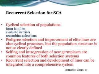 Recurrent selection sca1 | PPTX