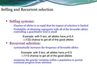 Recurrent selection sca1 | PPTX