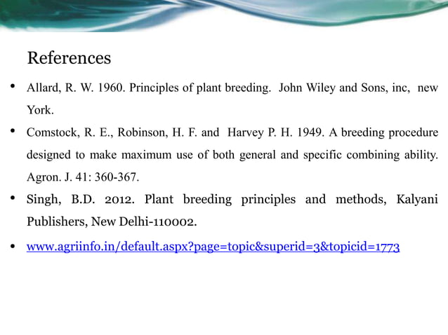Recurrent Selection Sca1 Pptx Genetics Science