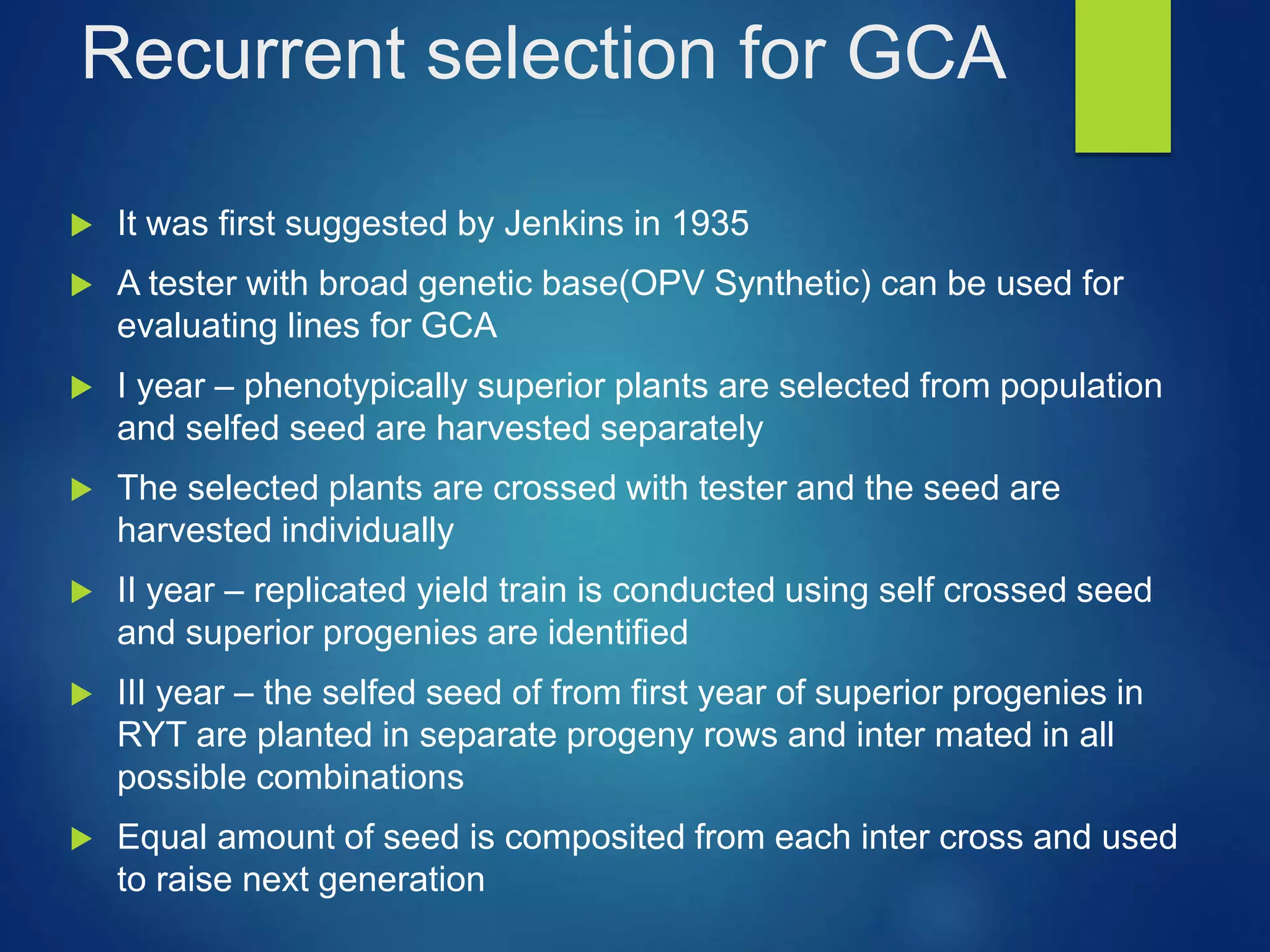 Recurrent selection schemes | PPTX