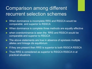 Recurrent selection schemes | PPTX
