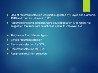 Recurrent selection schemes | PPTX