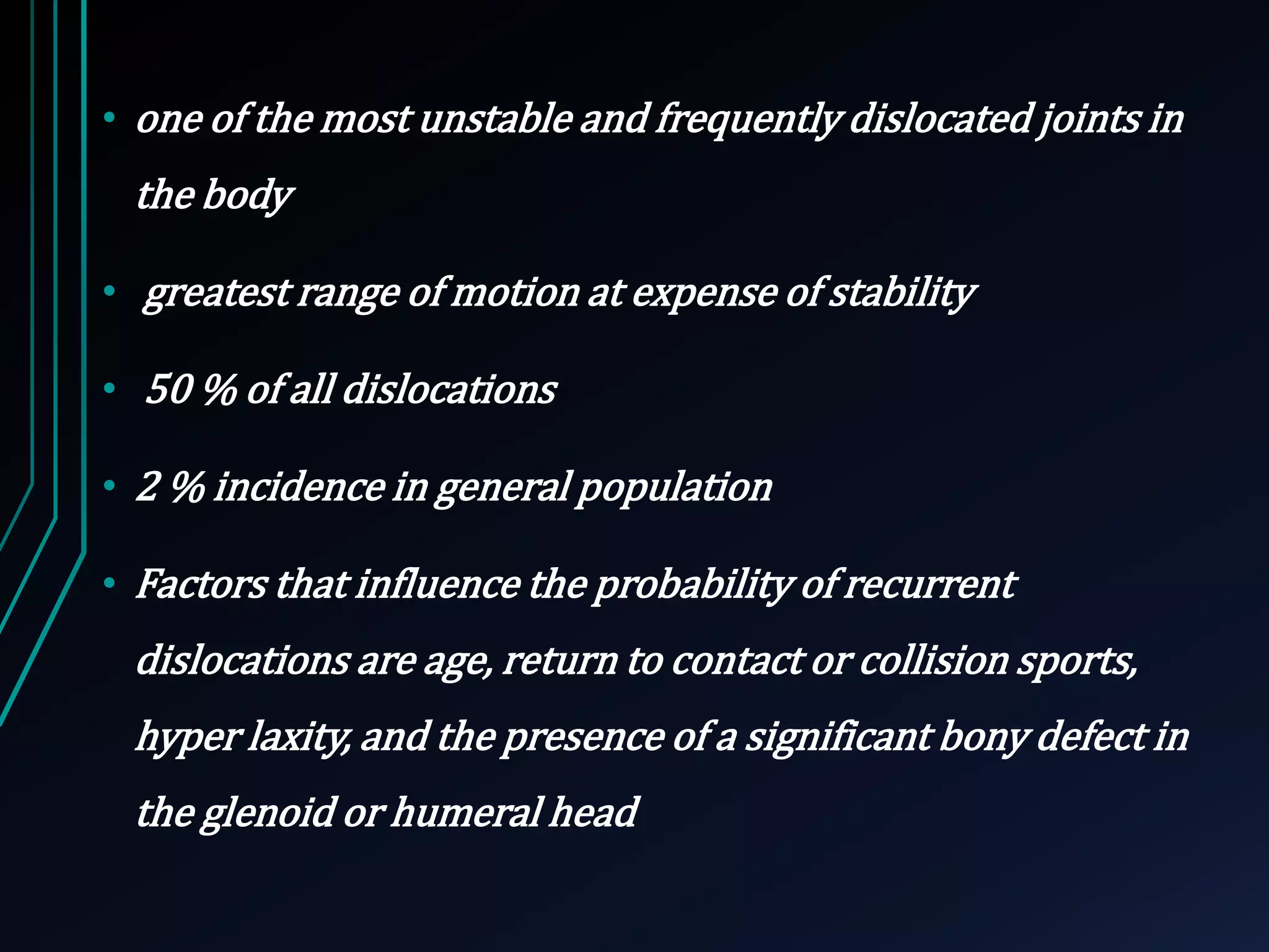 Recurrent shoulder dislocation | PPTX