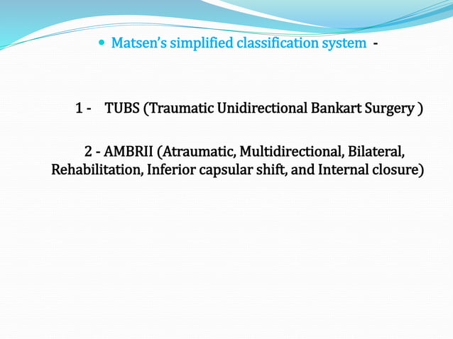 Recurrent Shoulder Dislocation | PPTX