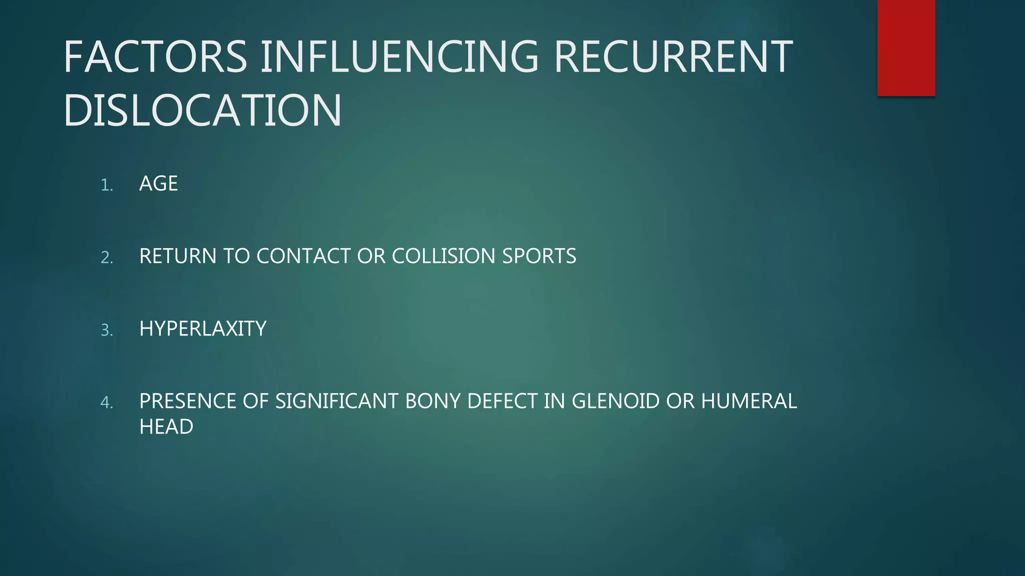 Recurrent shoulder dislocation and management | PPTX