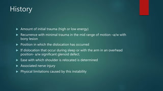 Recurrent shoulder dislocation and management | PPTX