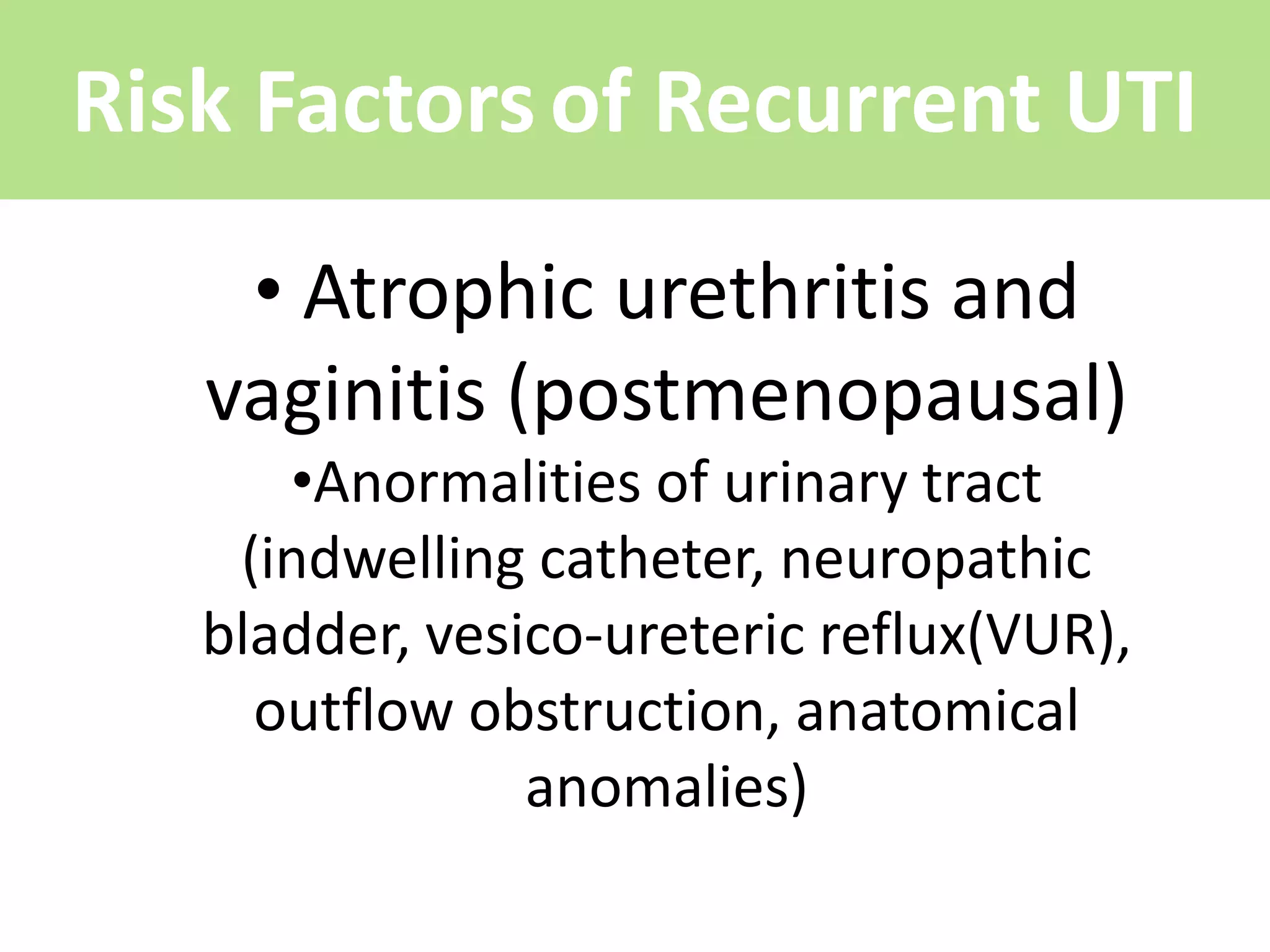 Management of RECURRENT URINARY TRACT INFECTION, Dr. Sharda Jain, Dr ...