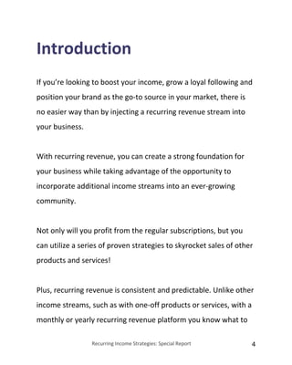 Recurring income-strategies | PDF