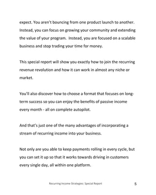 Recurring income-strategies | PDF