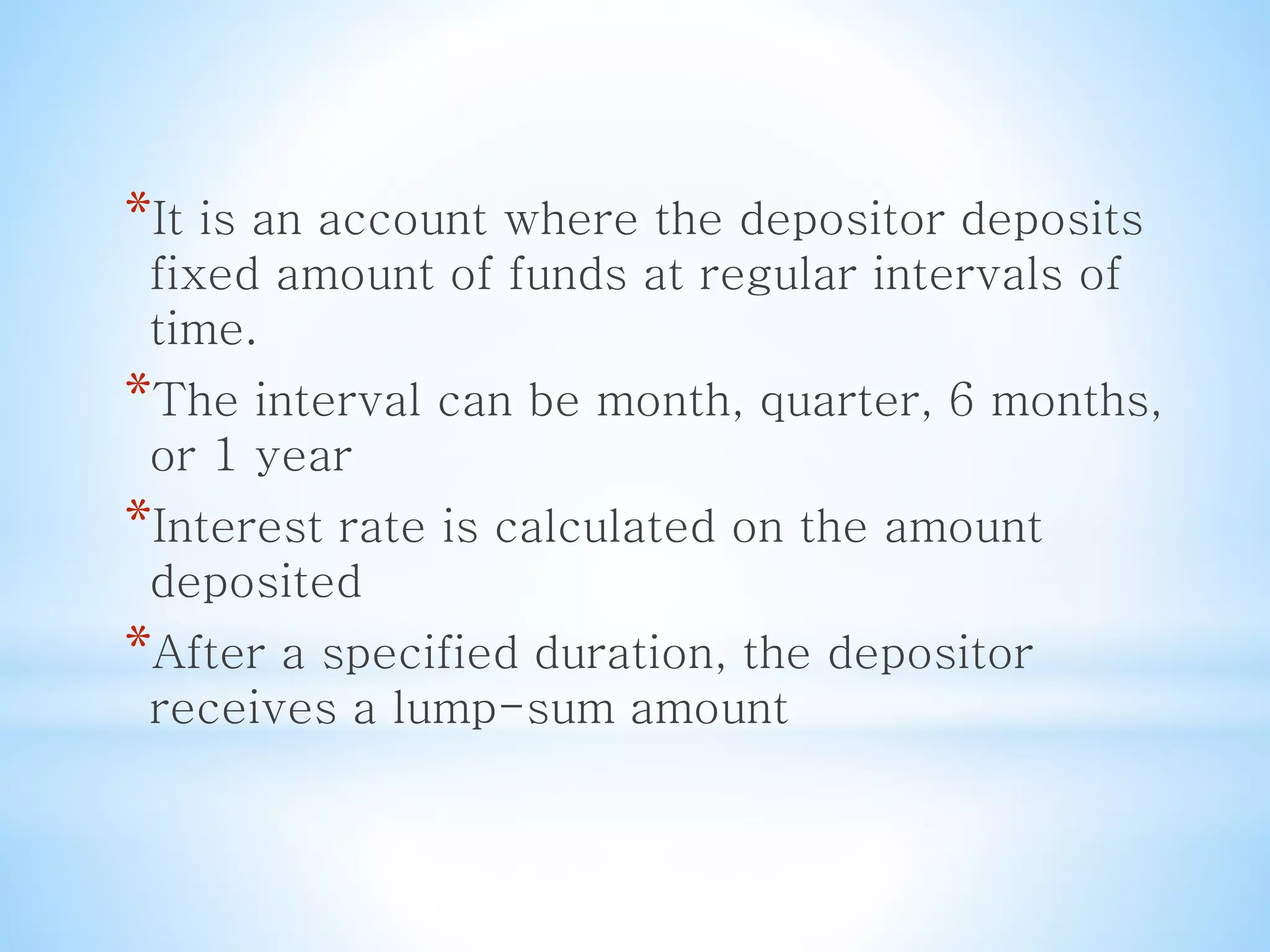 Recurring deposit | PPTX
