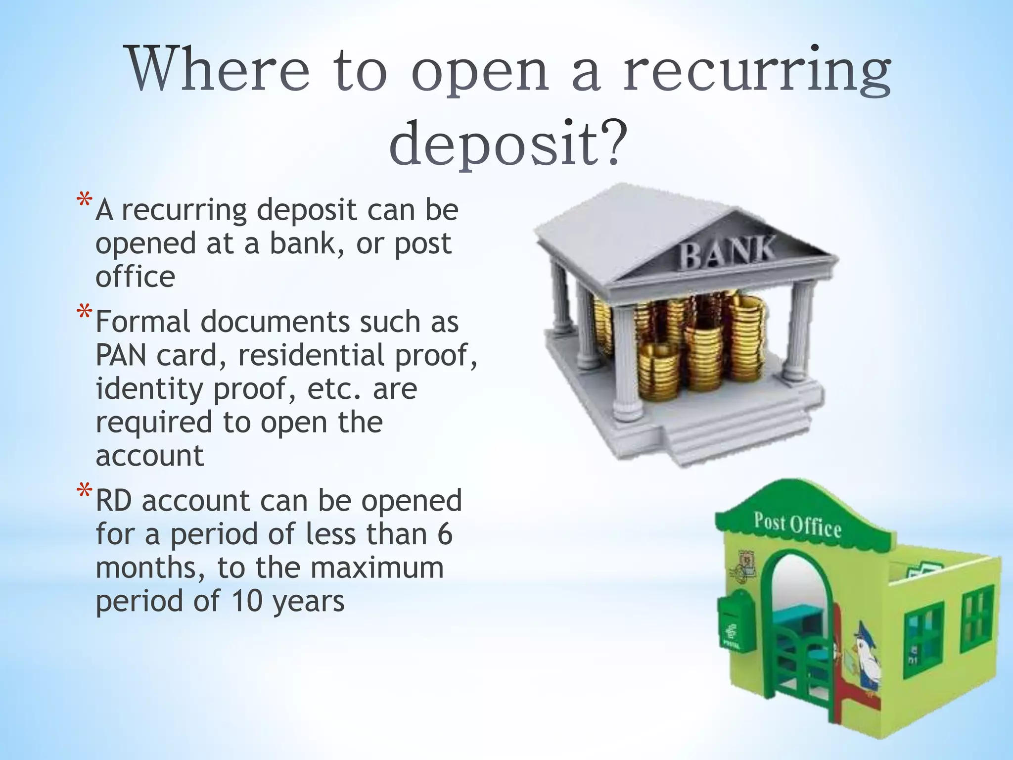 Recurring deposit | PPTX