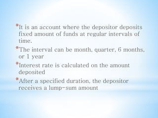 Recurring deposit | PPTX