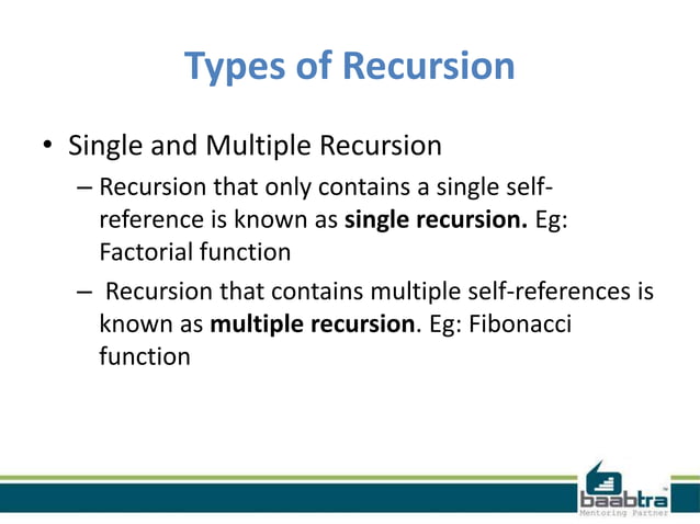 Recursion | PPTX | Programming Languages | Computing Recursion | PPTX | Programming Languages | Computing