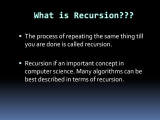 Recursion | PPTX