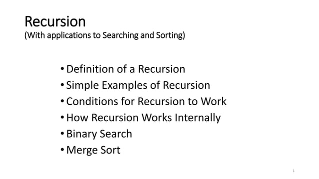 Recursion | PPT