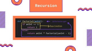 Recursion in Python | PPTX