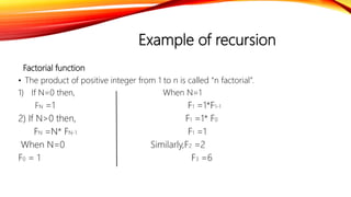 Recursion in data structure | PPTX
