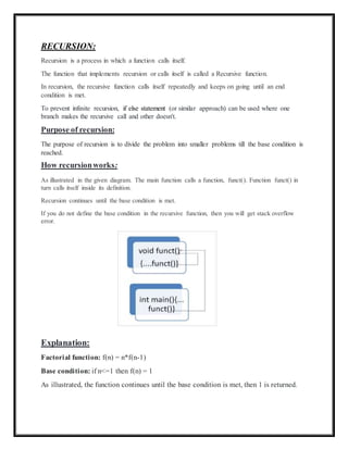 Recursion in C++ | DOCX | Programming Languages | Computing