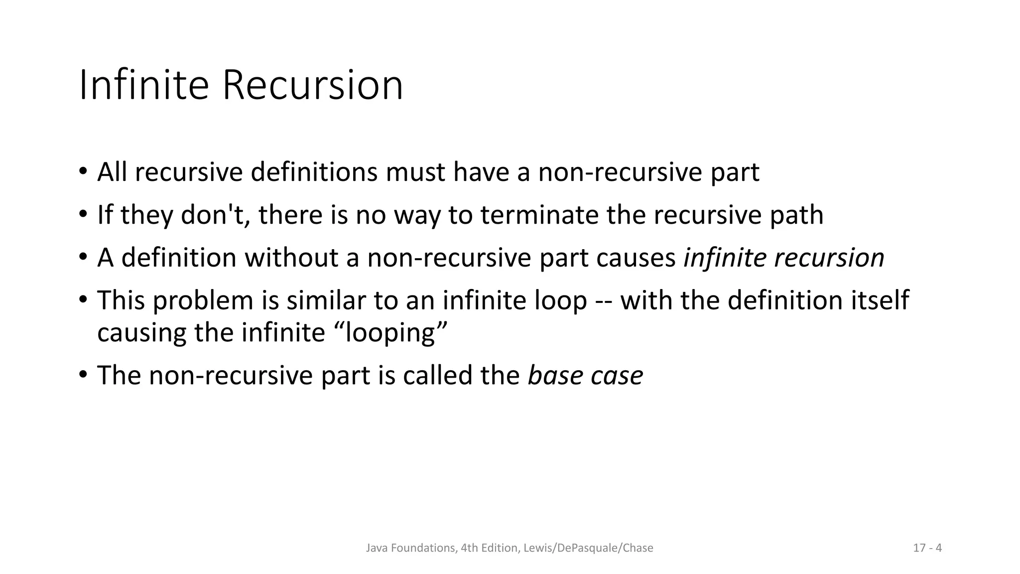 Recursionpptx Programming Languages Computing