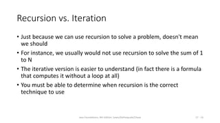 Recursion.pptx | Programming Languages | Computing