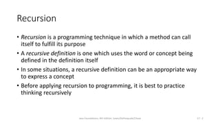 Recursion.pptx | Programming Languages | Computing