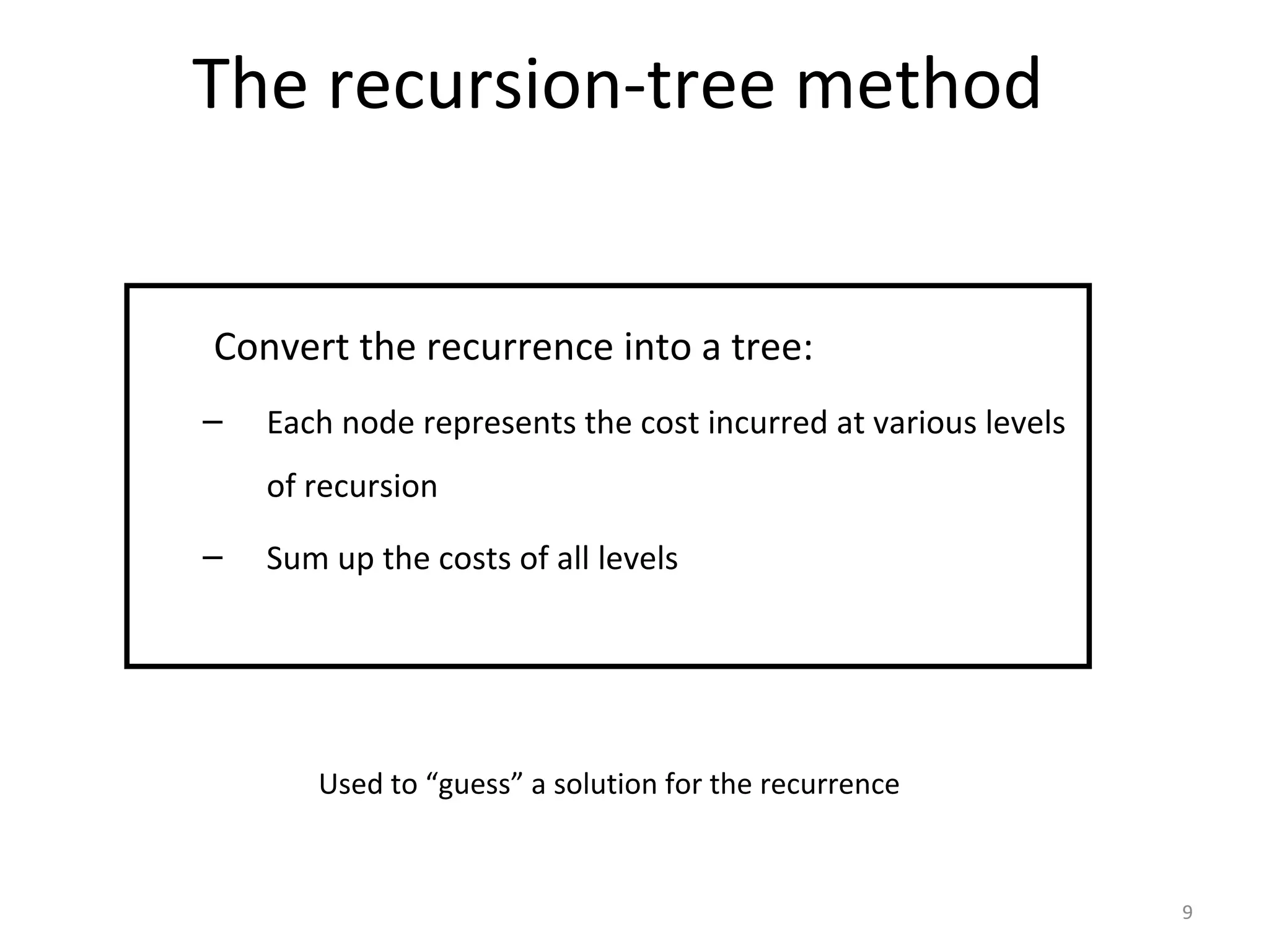 Recursion Tree Method Ppt Programming Languages Computing