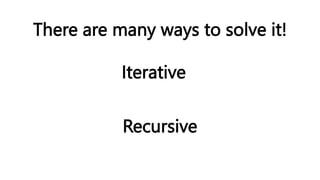 Recursion Algorithms Derivation | PPT