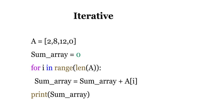 Recursion Algorithms Derivation Ppt