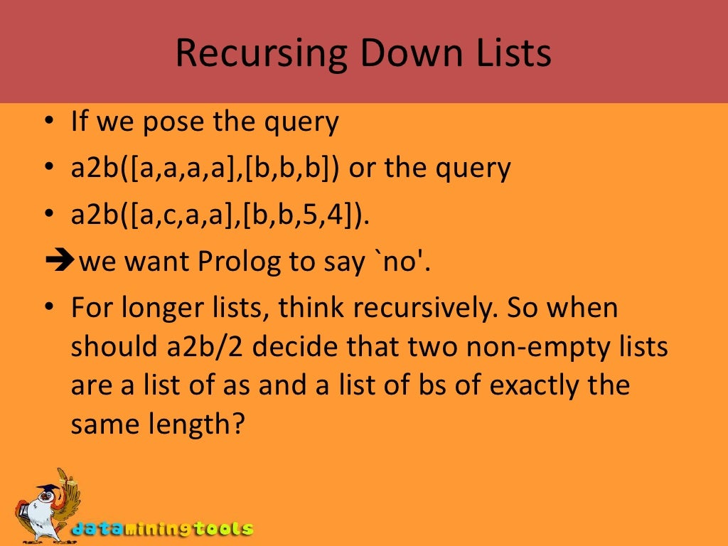 PROLOG: Recursion And Lists In Prolog