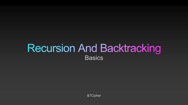 Recursion DS made easy - 2 | PPT