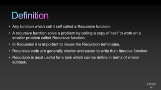 Recursion DS made easy - 2 | PPT