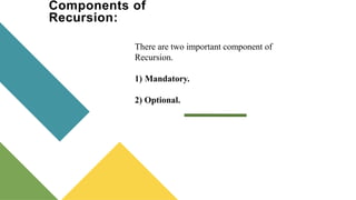 Recursion in Data Structure | PPTX