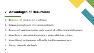 Recursion in Data Structure | PPTX