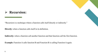 Recursion in Data Structure | PPTX