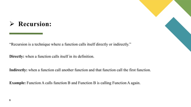 Recursion in Data Structure | PPTX