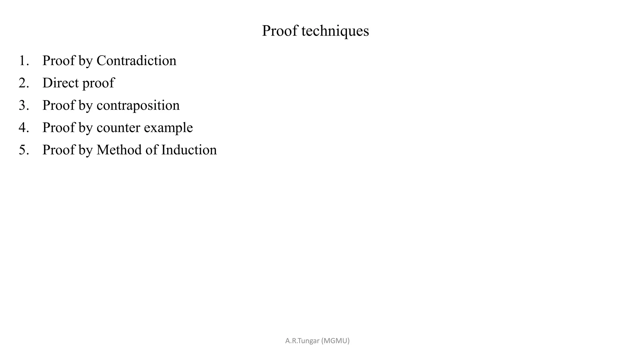 Recursion & methods of proof in algorithm analysis | PPT