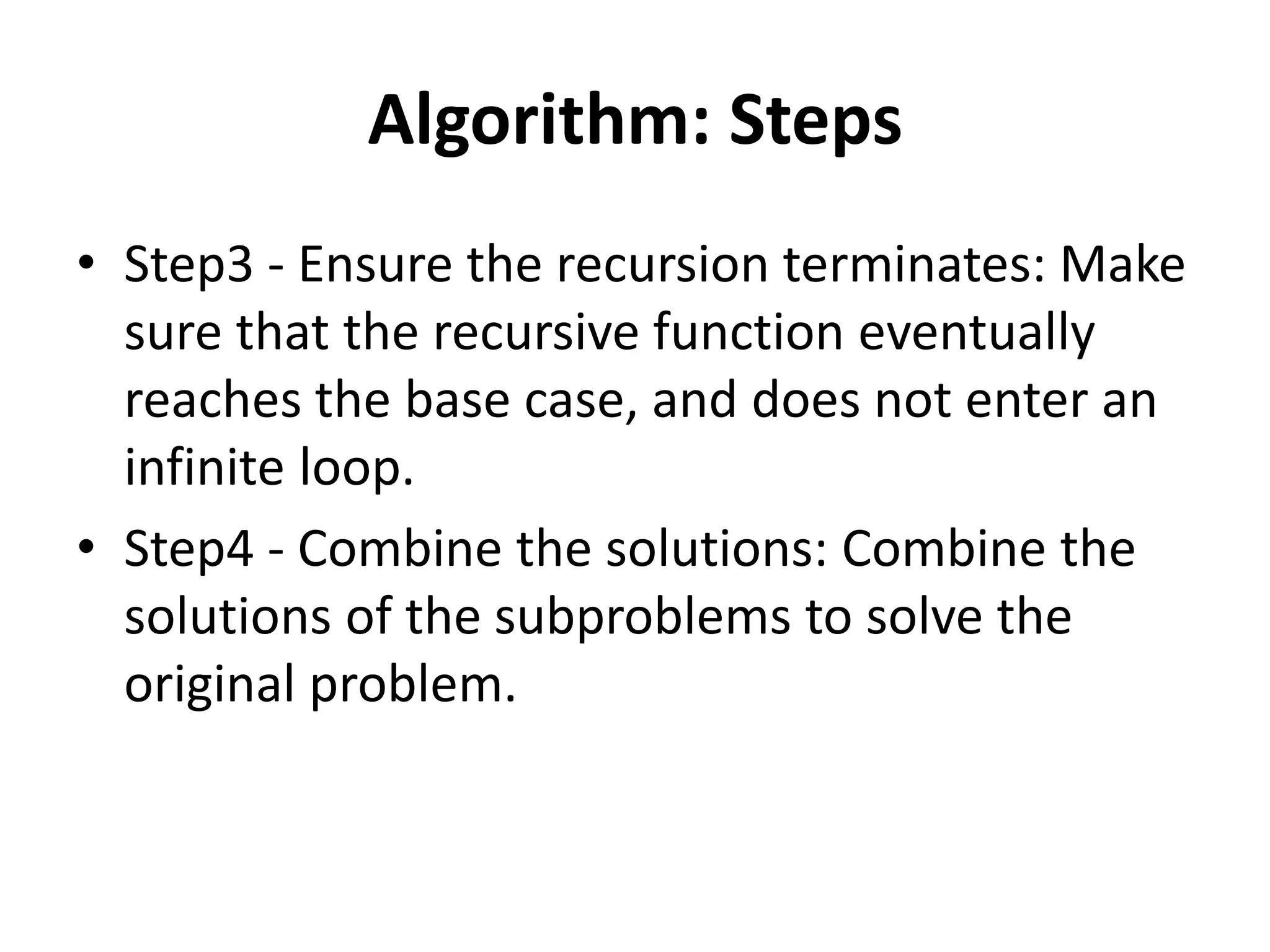 Recursive Algorithm Detailed Explanation | PPT Recursive Algorithm Detailed Explanation | PPT