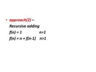 Recursive Algorithm Detailed Explanation | PPTX