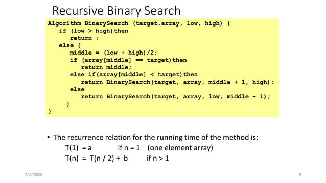 Recursive algorithms | PDF | Programming Languages | Computing