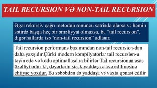 Recursive Algorithm (in Azerbaijani) | PPT