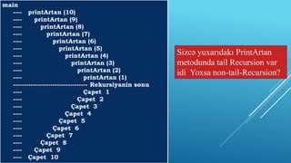 Recursive Algorithm (in Azerbaijani) | PPT