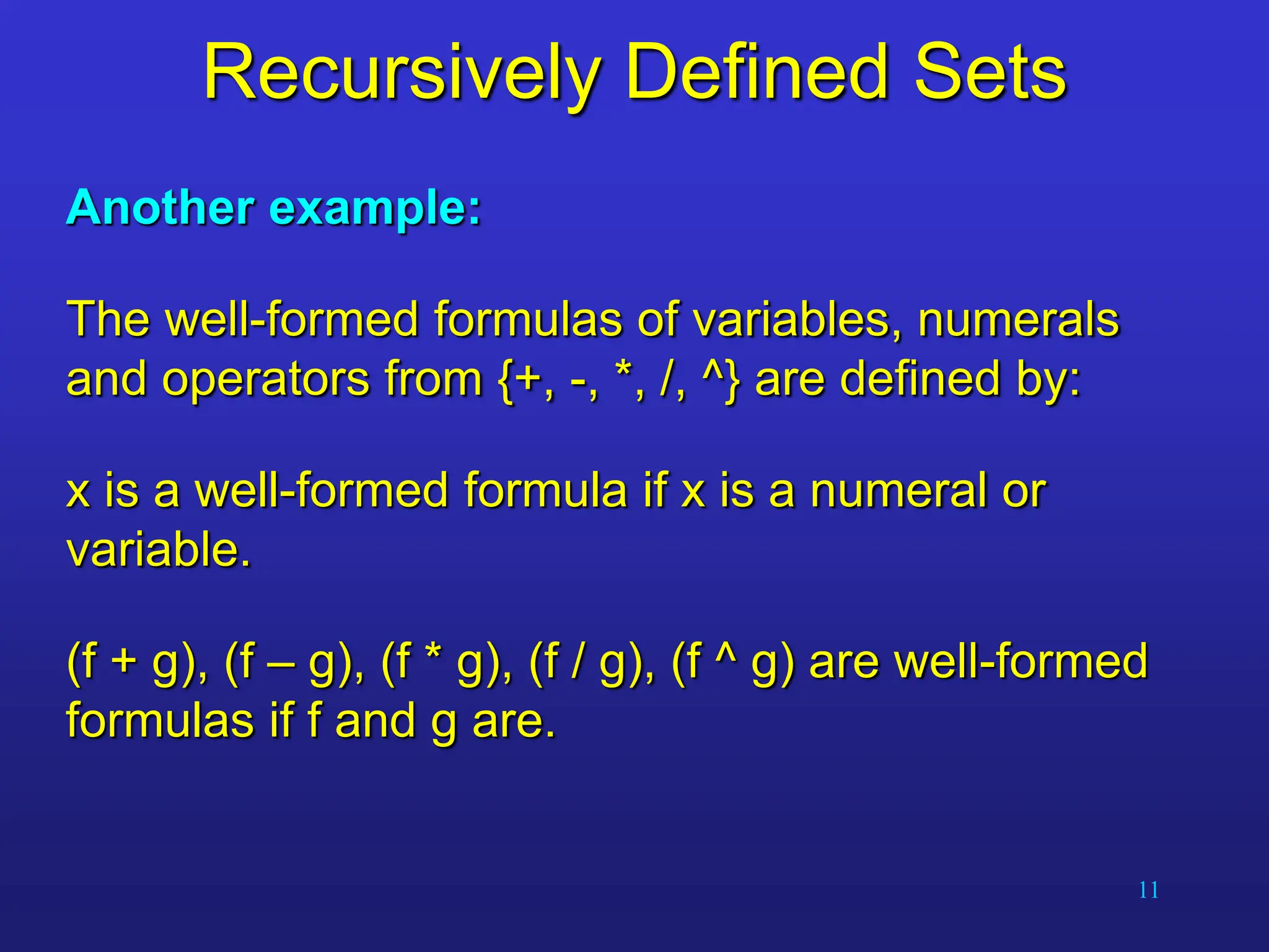 Recursive Definitions In Discrete Mathmatcs Pptx