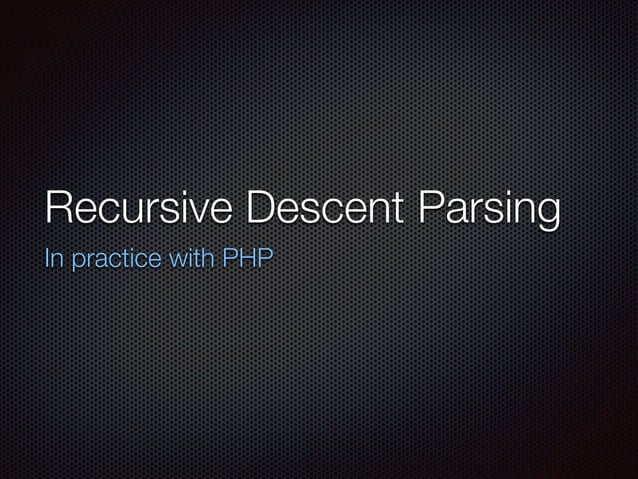 Recursive descent parsing | PDF