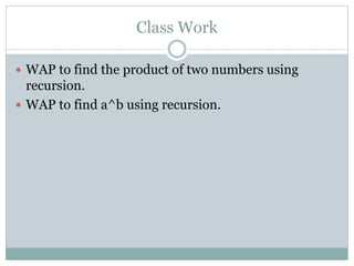 Recursive Function | PPTX