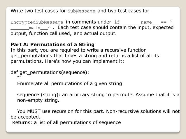 Recursive Functions In Python Assignment Sample For University