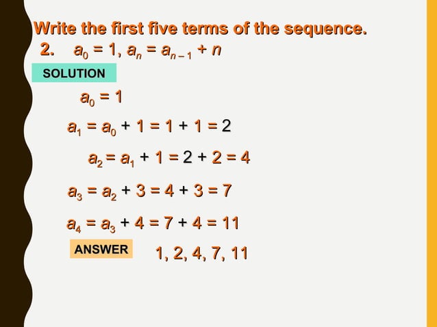 Recursive sequence | PPT